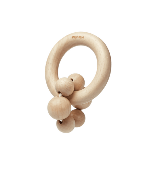 Natural Beads Rattle | Plan Toys | Sustainable Baby Teether – Brimful